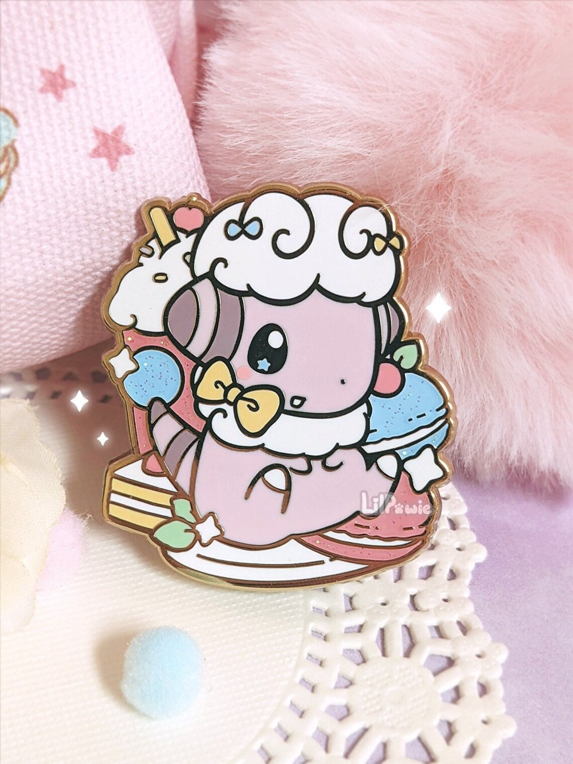 Pastel Cuties Anime Flaaffy Electric Pinkumon Sheep Dessert - Etsy