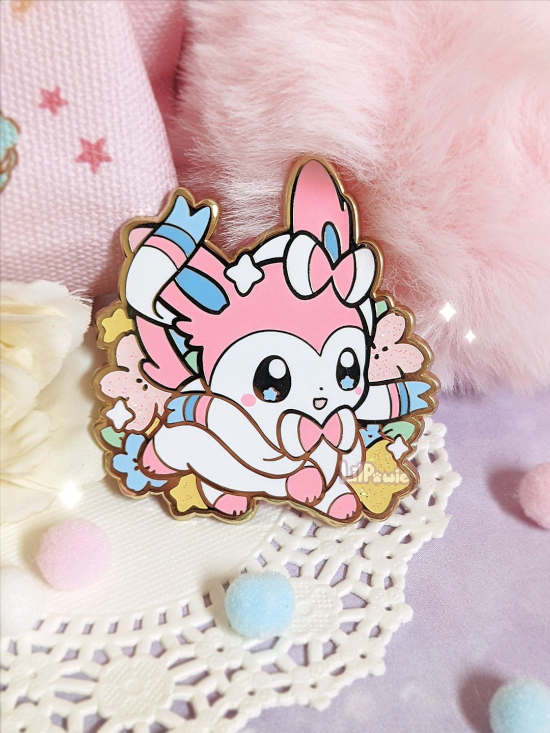 Pastel Cuties Anime Sylveon Fairy Pinkumon Sakura Cherry Blossom Starry ...