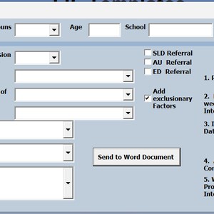 Educational Diagnostician Digital FIE Writing Template ** UPDATED - Etsy