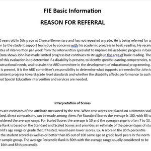 Educational Diagnostician Digital FIE Writing Template ** UPDATED - Etsy