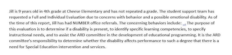 Educational Diagnostician Digital FIE Writing Template ** UPDATED - Etsy