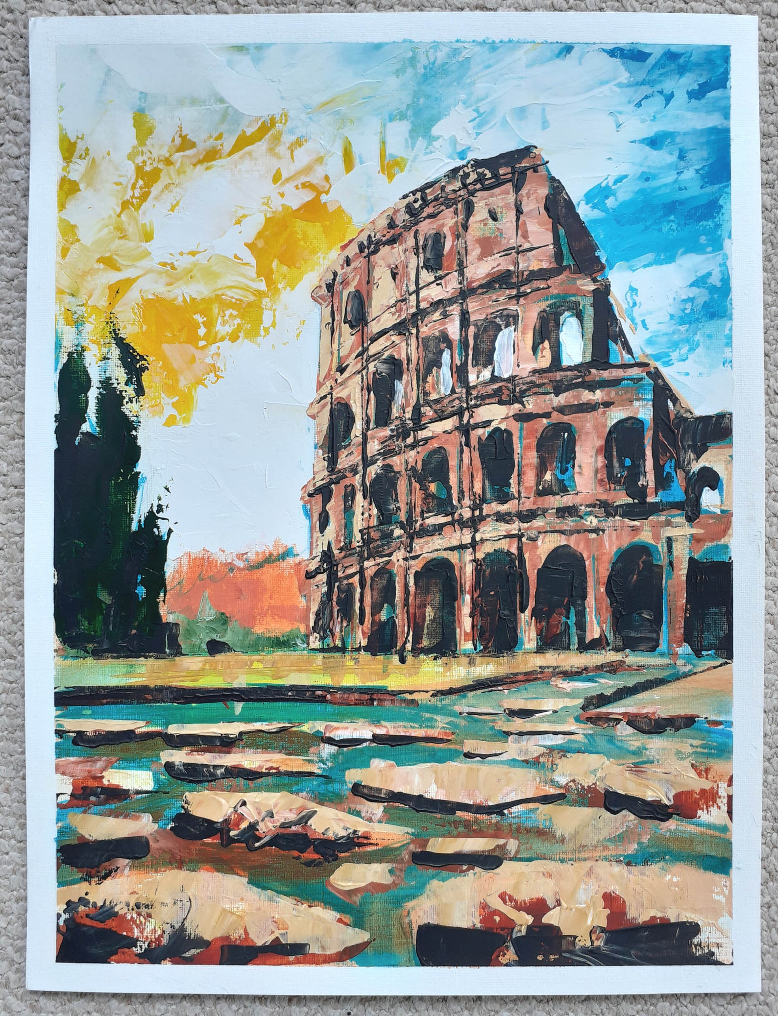 Colosseum, Rome, Acrylic Painting - Etsy