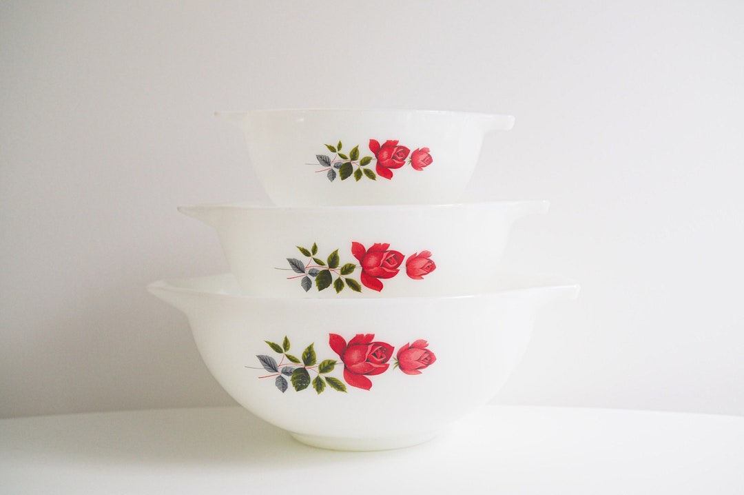 Set of 3 * Nesting Bowls * JAJ * Cinderella Bowls * June Rose * England ...