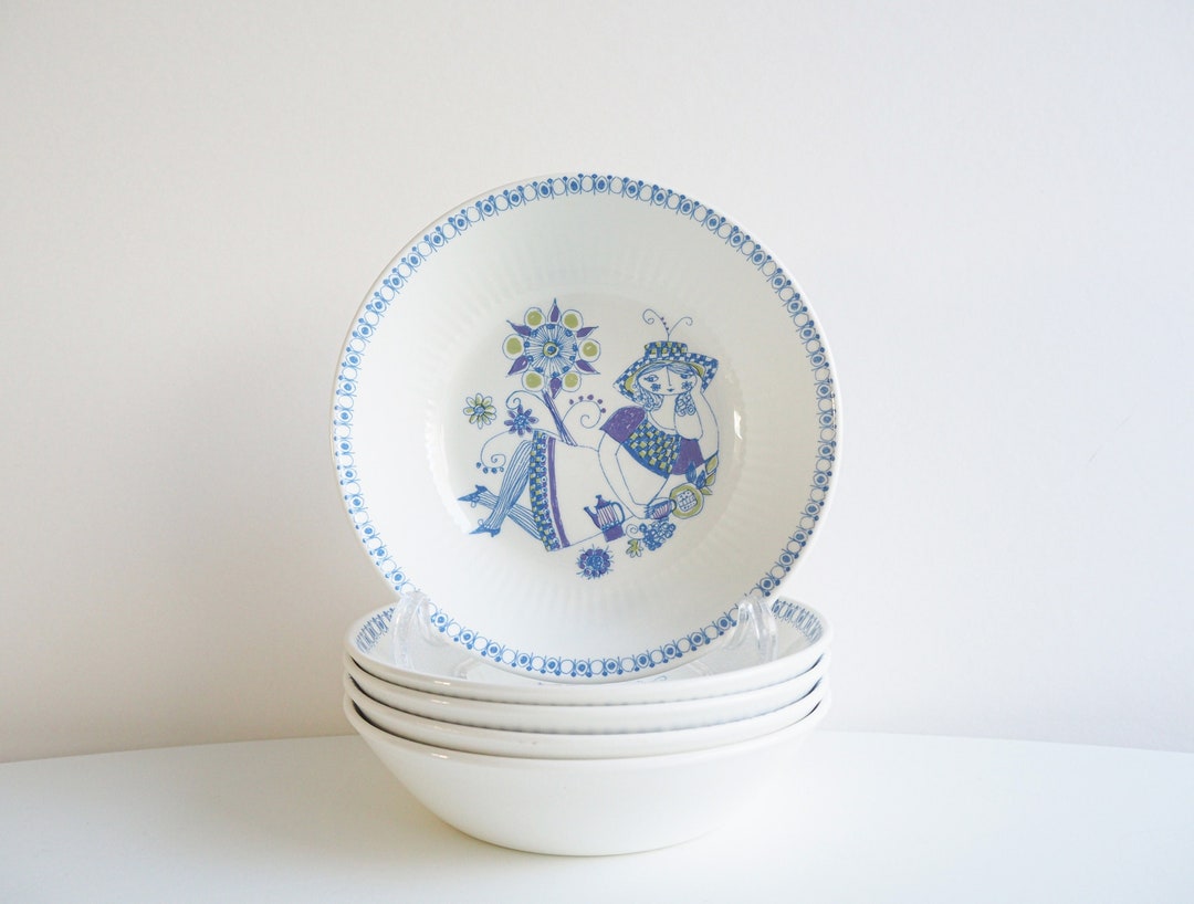 Set of 5 * Figgjo Flint * Bowls * Lotte * Norway * 60s * Perfect ...