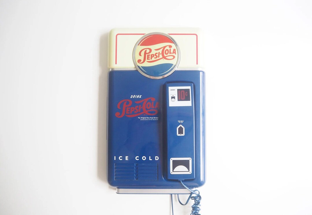 Pepsi Cola * Wall Mount Phone * Plastic * 80s * Very Good Vintage ...