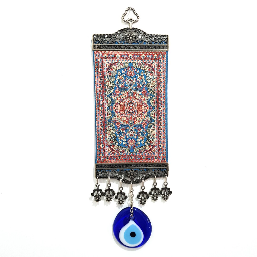 Evil Eye Miniature Carpet Woven Wall Hanging No: 3 Home Decor Kilim Rug ...
