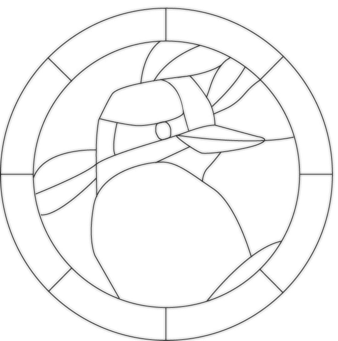 Kookaburra Leadlight Round Pattern - Etsy Australia