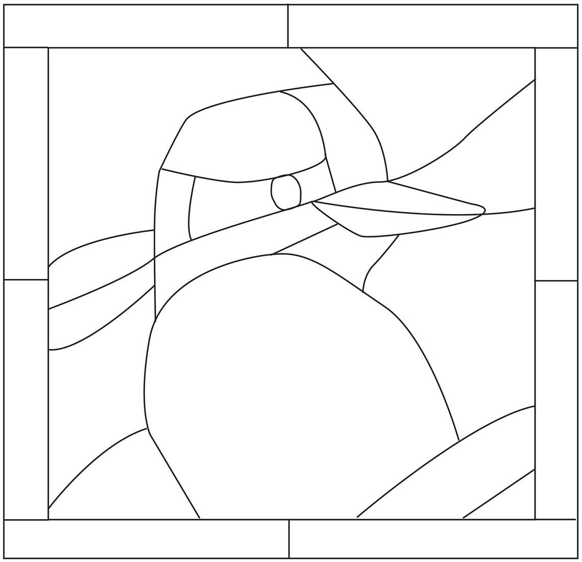 Kookaburra Leadlight Pattern - Easy - Etsy