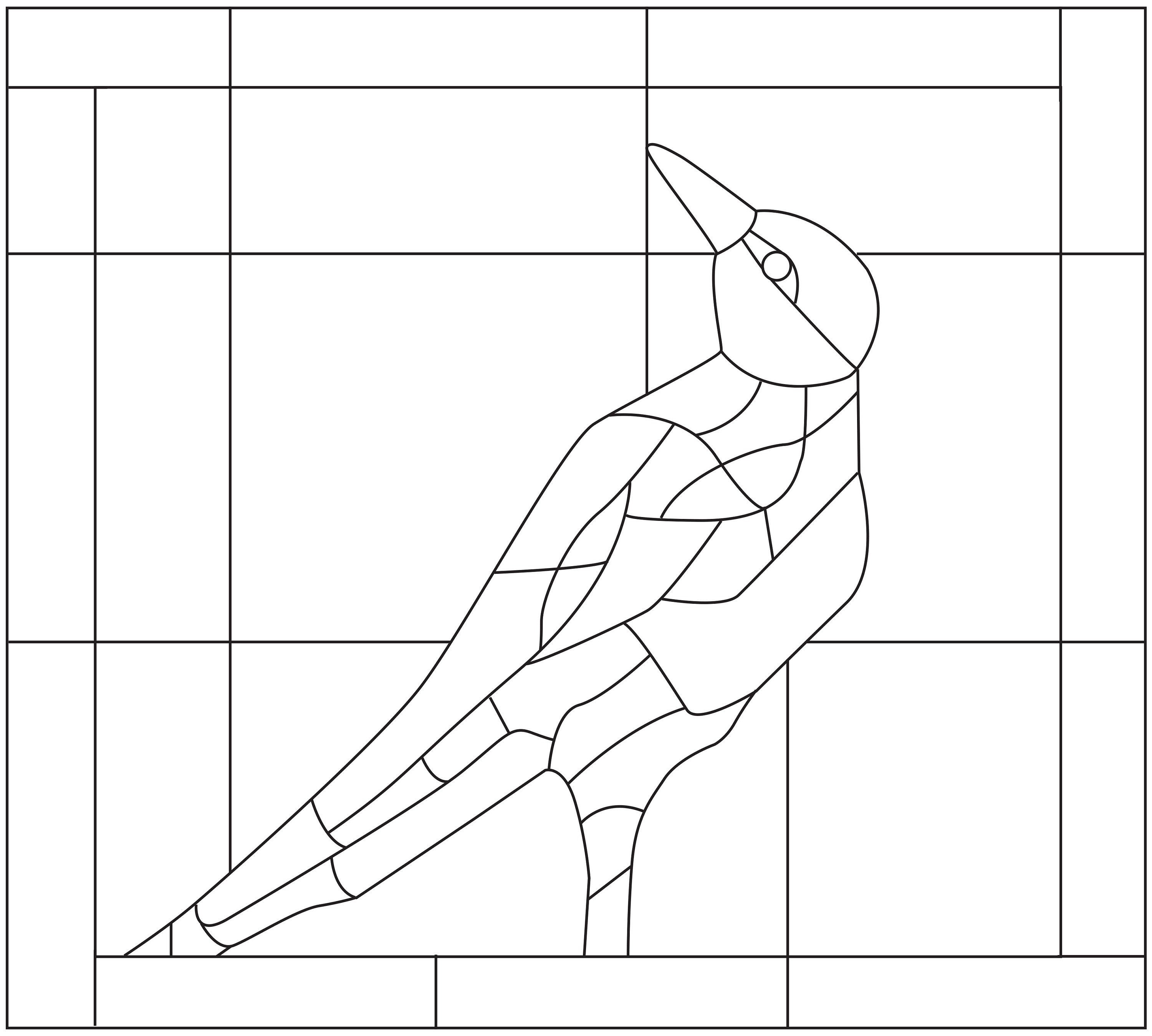 Magpie Leadlight Pattern - Etsy Australia