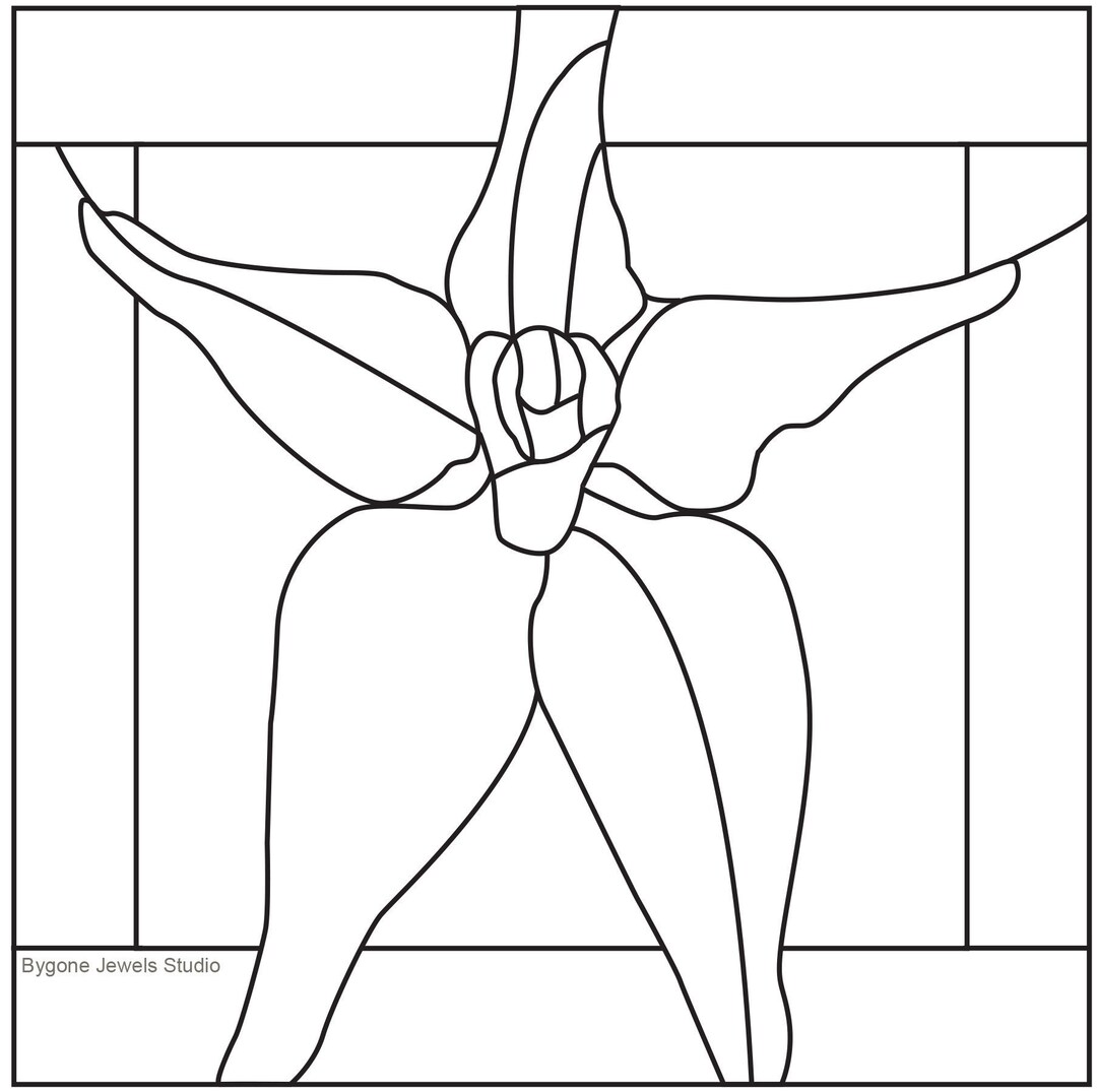 Orchid Leadlight Pattern - Etsy