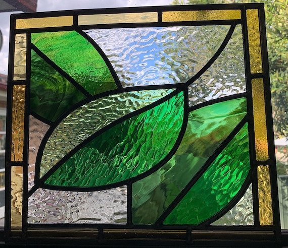 Gum Leaves Leadlight Panel - Etsy