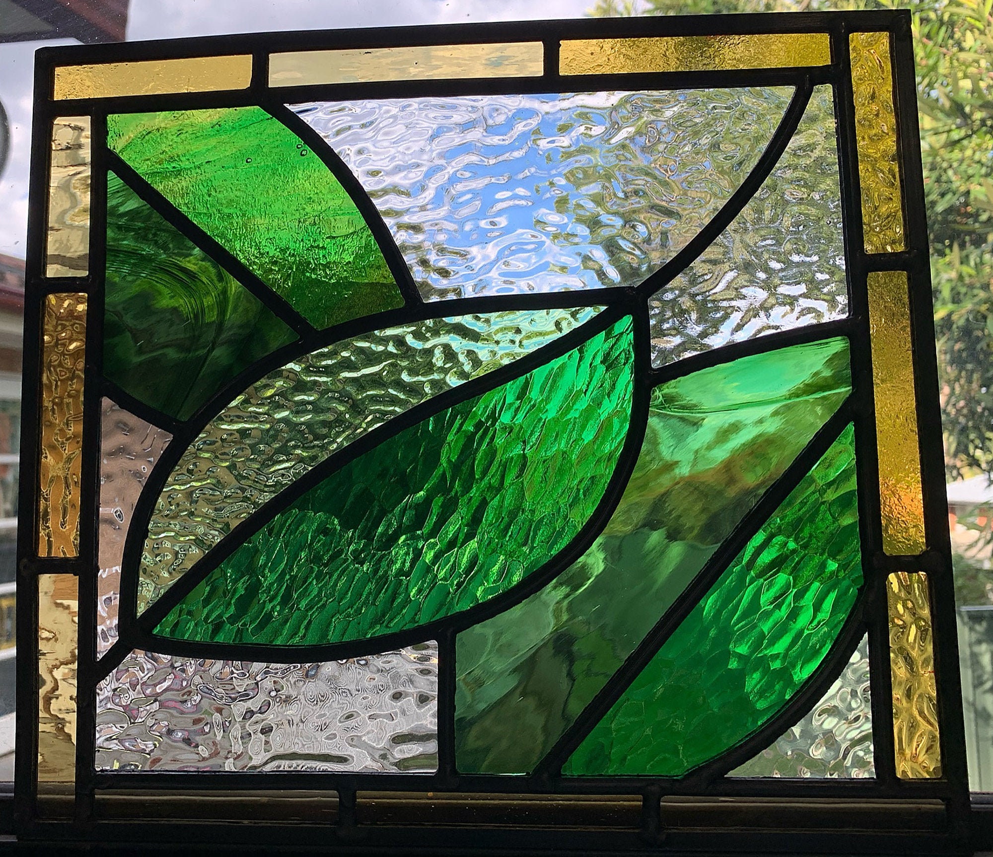 Gum Leaves Leadlight Panel - Etsy