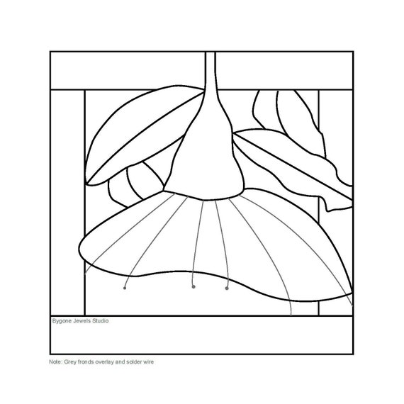 Flowering Gum Leadlight Pattern - Etsy