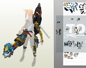 Arcane Jinx Cosplay Template for Foam/paper gratis Grenade | Etsy