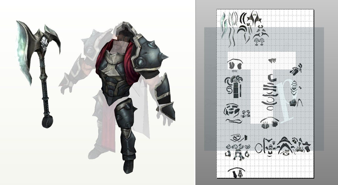 Darius Base Full Cosplay Template for Foam/paper - Etsy