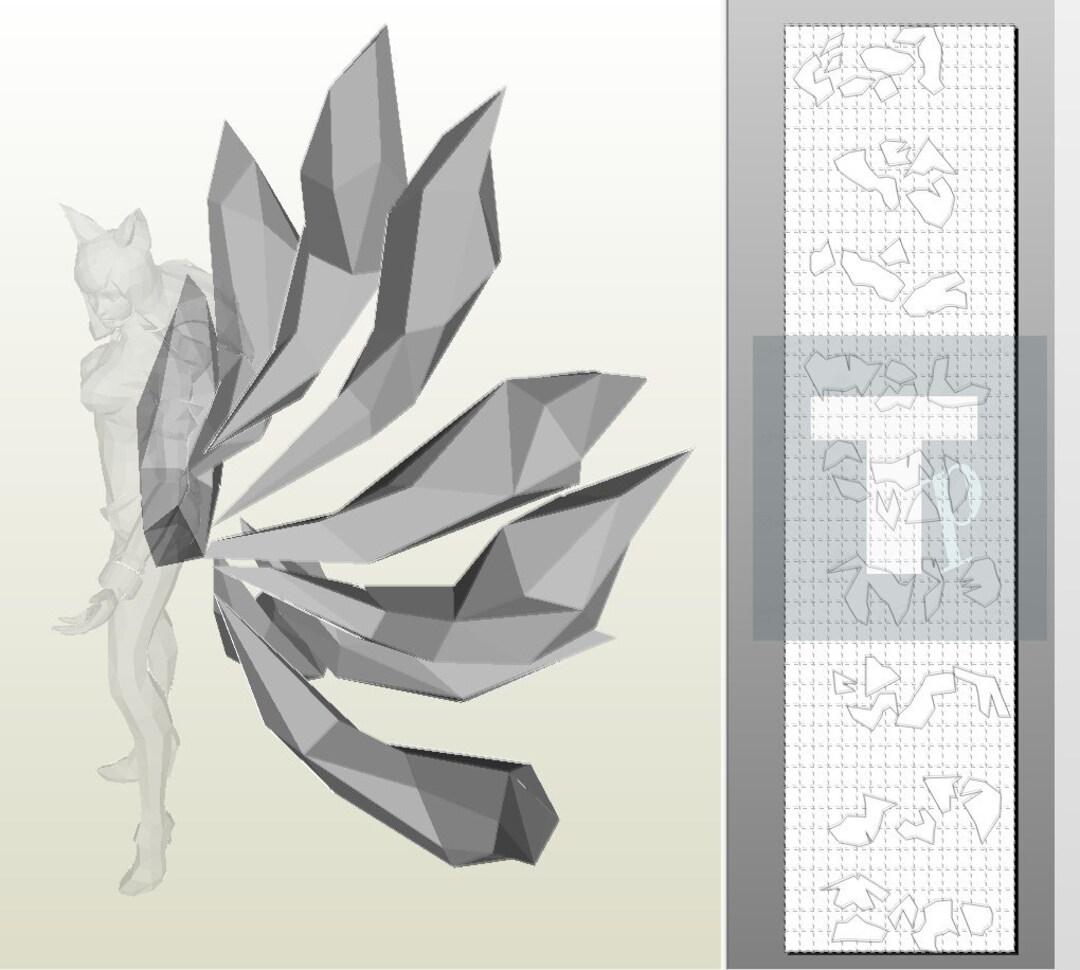 K/DA Ahri's Tail for Cosplay Template for Foam/paper - Etsy