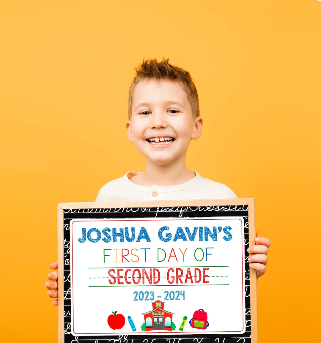 School Sign • Editable First Day of School Template • Last Day of ...