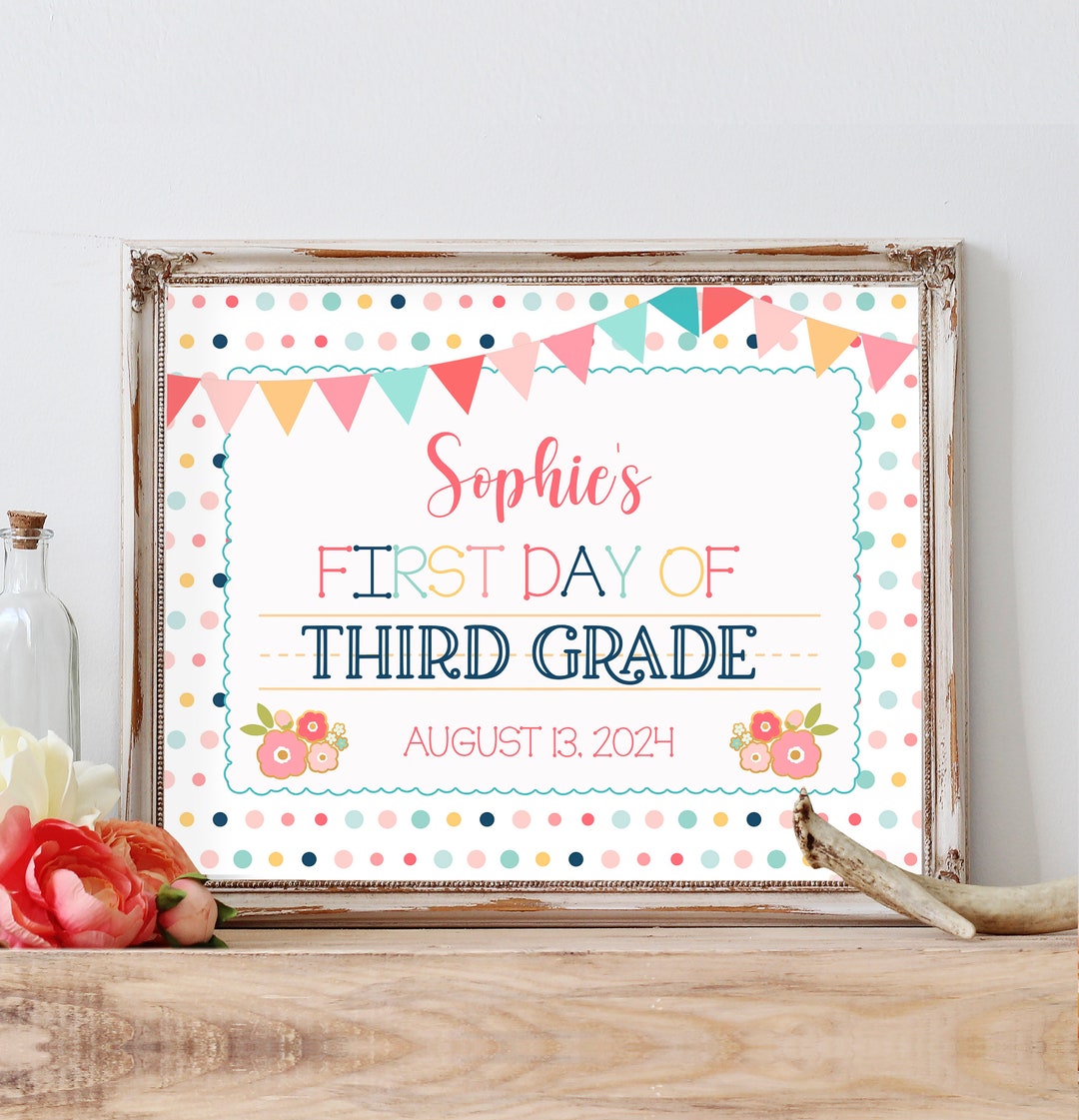 Cute School Signs • Editable First Day of School Signs • Instant ...
