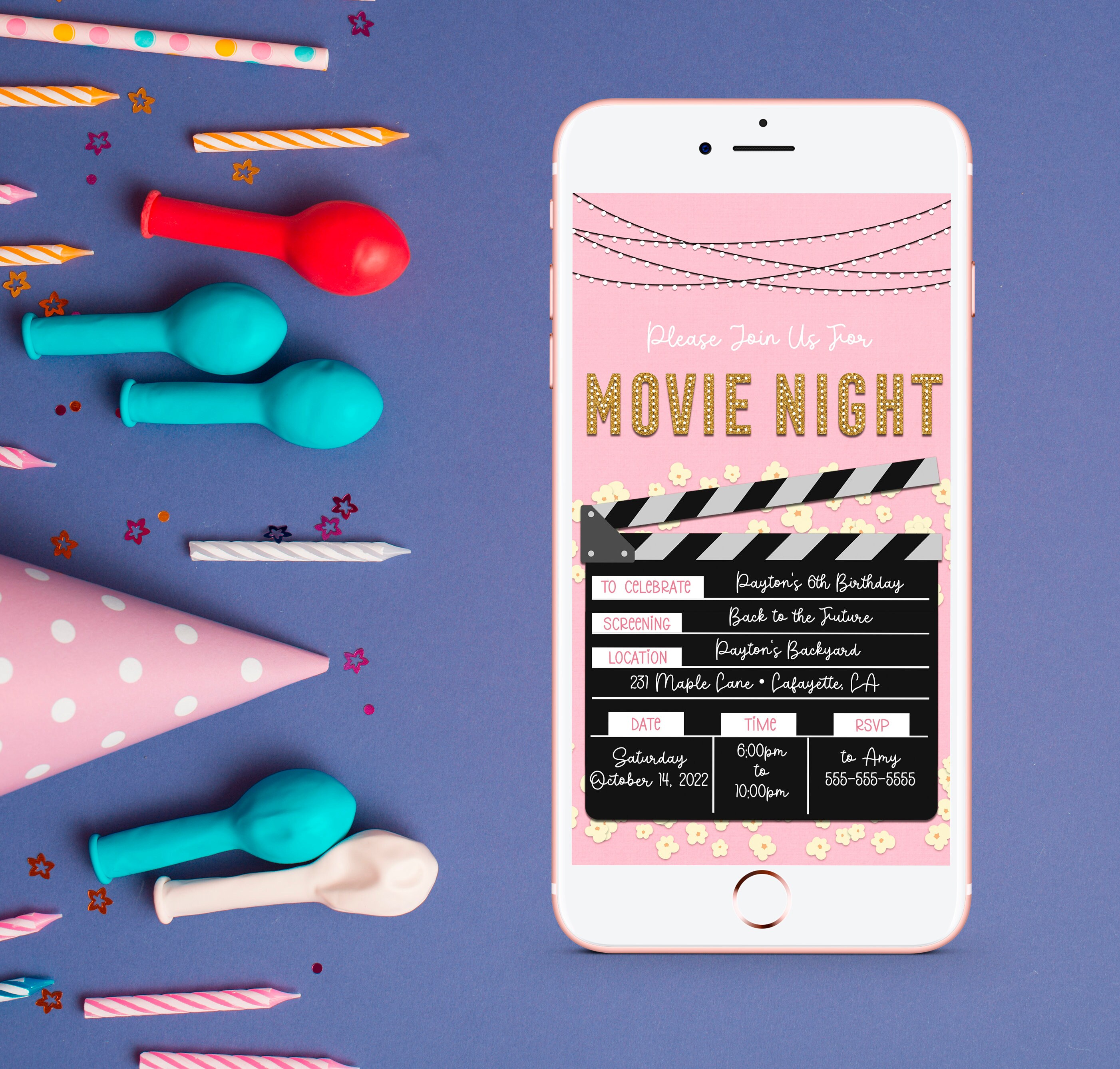 Text Message Movie Invitation Movie Party Movie Birthday - Etsy