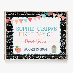 First Day of School Sign Editable First Day of School Template Last Day ...