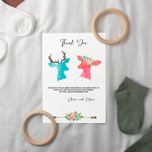 Buck or Doe Invitations, Gender Reveal Invitations, Instant Download ...