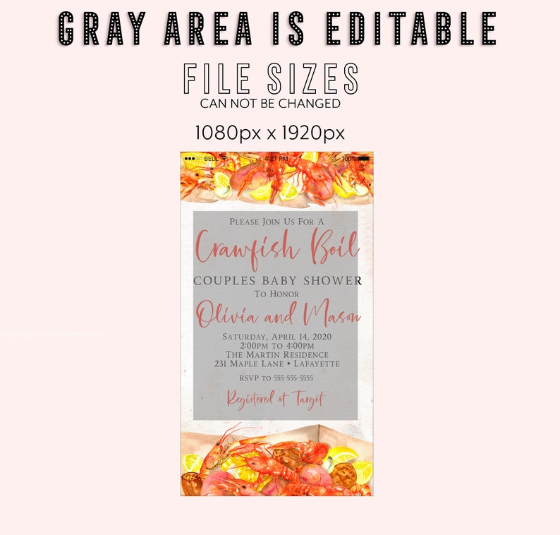 Crawfish Boil Text Message Invitations Crawfish Boil Baby - Etsy