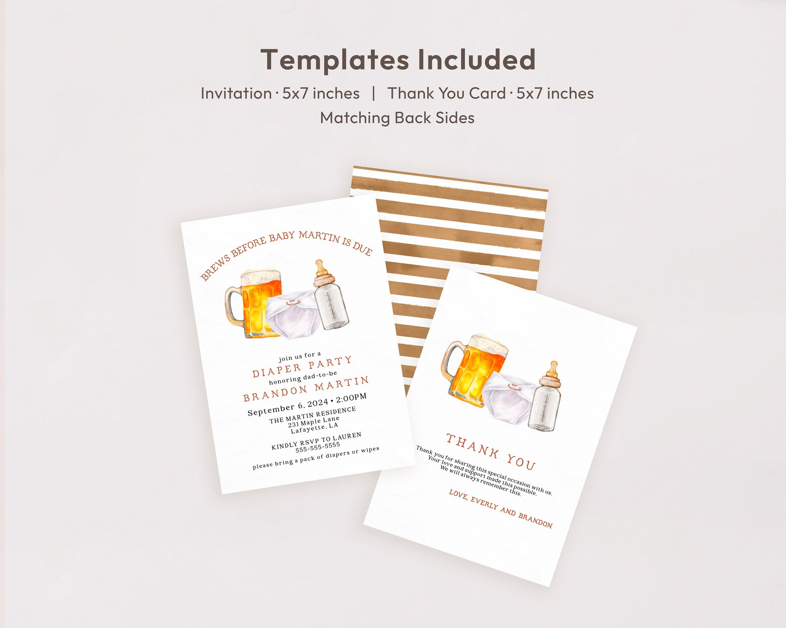 Beer and Diaper Party Baby Shower Invite, Man Shower, Dadchelor ...