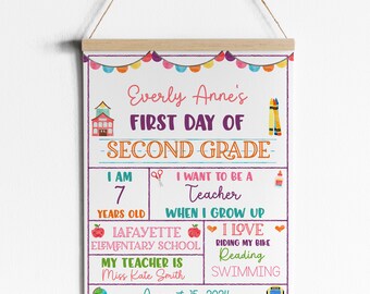 First Day of School Sign Editable First Day of School | Etsy