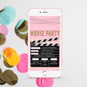Text Message Movie Invitation Movie Party Movie Birthday - Etsy