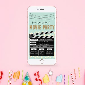 Text Message Movie Invitation Movie Party Movie Birthday | Etsy
