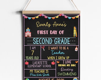 First Day of School Sign Editable First Day of School | Etsy