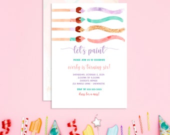Painting Party Invitation Art Party Invitation Painting With - Etsy