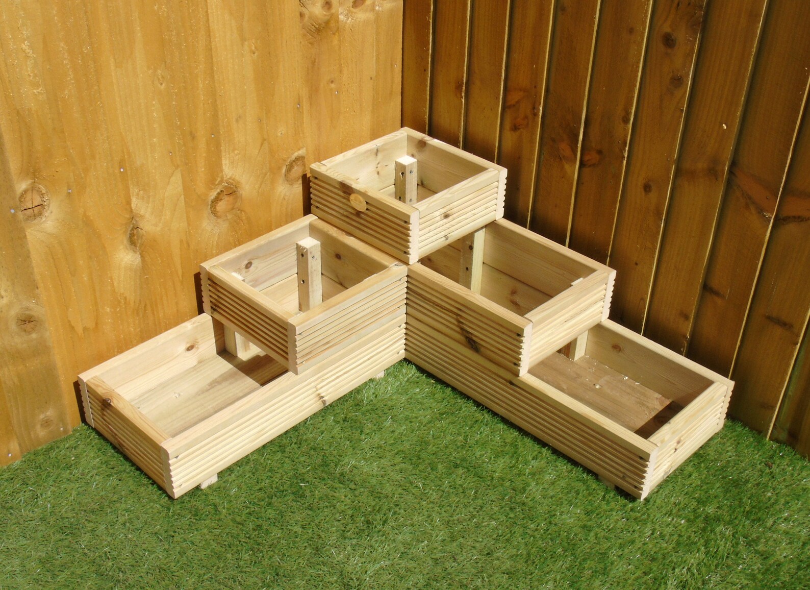 Large 3 Tiered Corner Garden Level Steps Wooden Decking Patio - Etsy