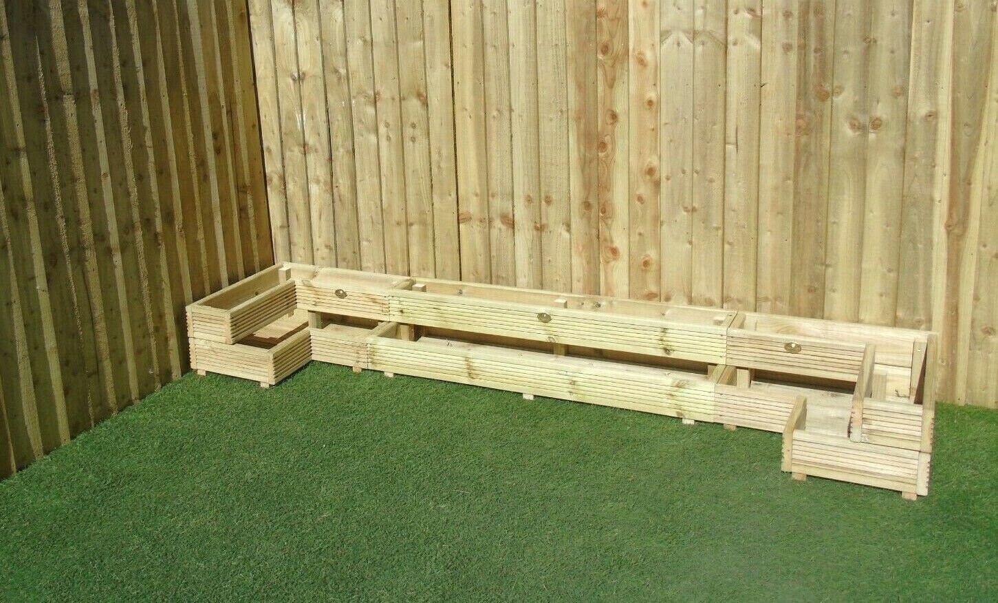 2 Tier Corner Garden Wooden Decking Planter Plant Pot Steps - Etsy