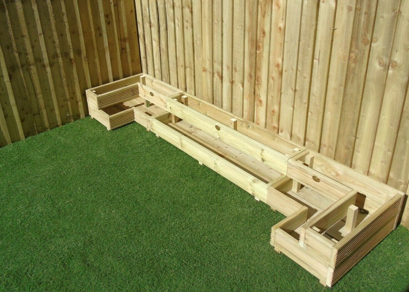 2 Tier Corner Garden Wooden Decking Planter Plant Pot Steps - Etsy