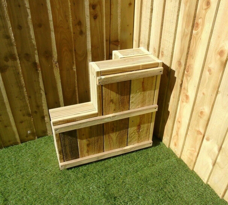 2 Tier Corner Garden Wooden Decking Planter Plant Pot Steps - Etsy