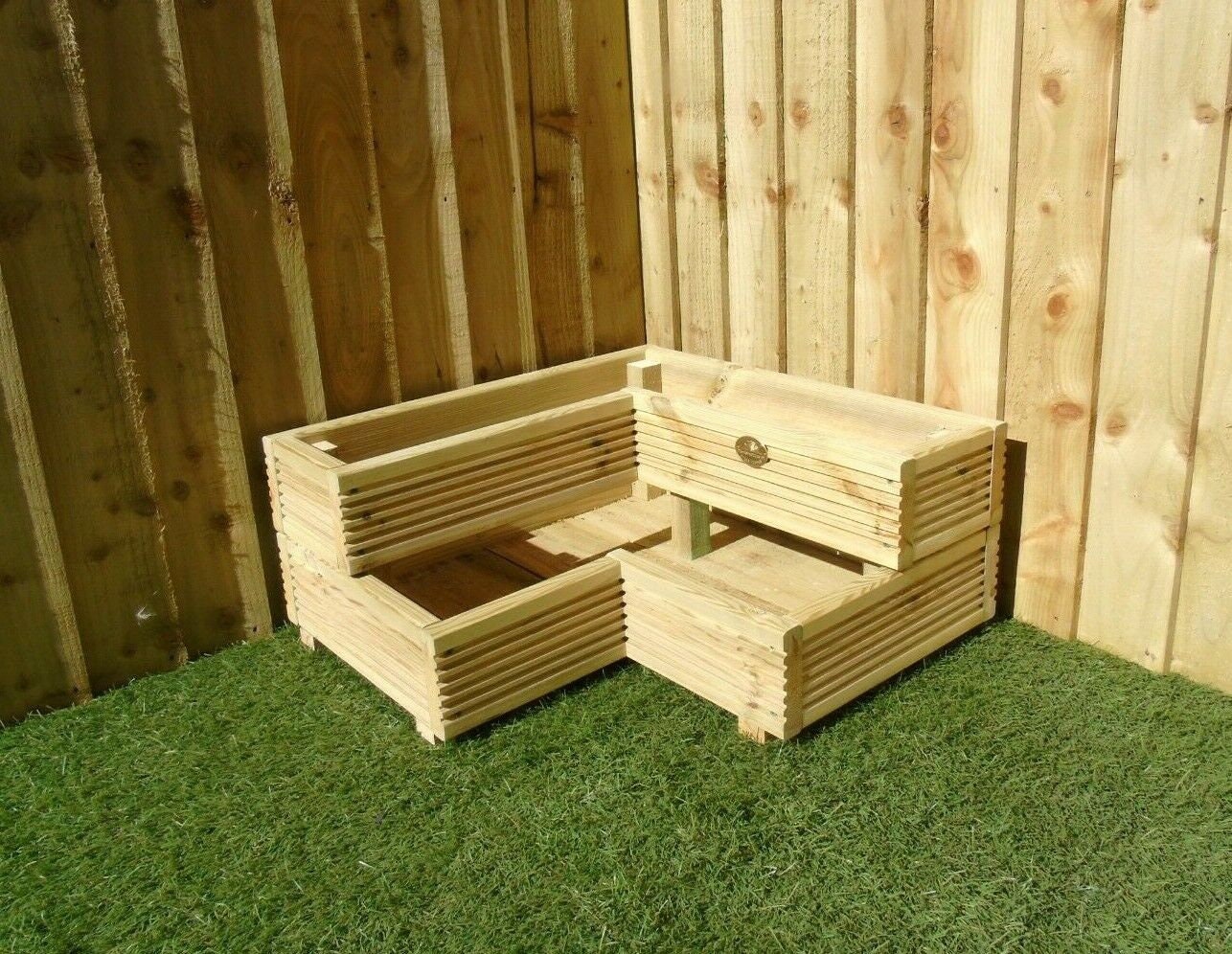 2 Tier Corner Garden Wooden Decking Planter Plant Pot Steps - Etsy