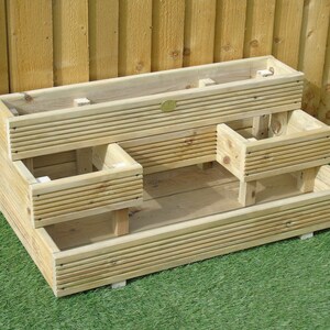 Premium Triple Tiered Garden Level Steps Wooden Timber - Etsy UK