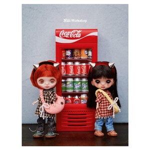 2 Ways Checker Dress Set (black) - for Petite Blythe - Etsy