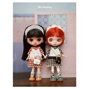 2 Ways Checker Dress Set (black) - for Petite Blythe - Etsy