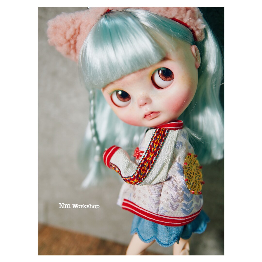 Bomber Jacket (light Purple + Red) for Blythe & Dolls - Etsy