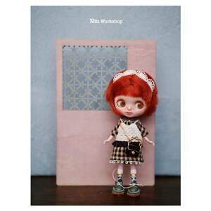 2 Ways Checker Dress Set (black) - for Petite Blythe - Etsy