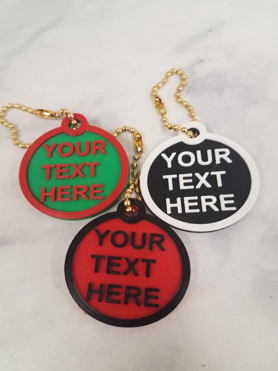 Custom Round Key Chains and Tags - Etsy