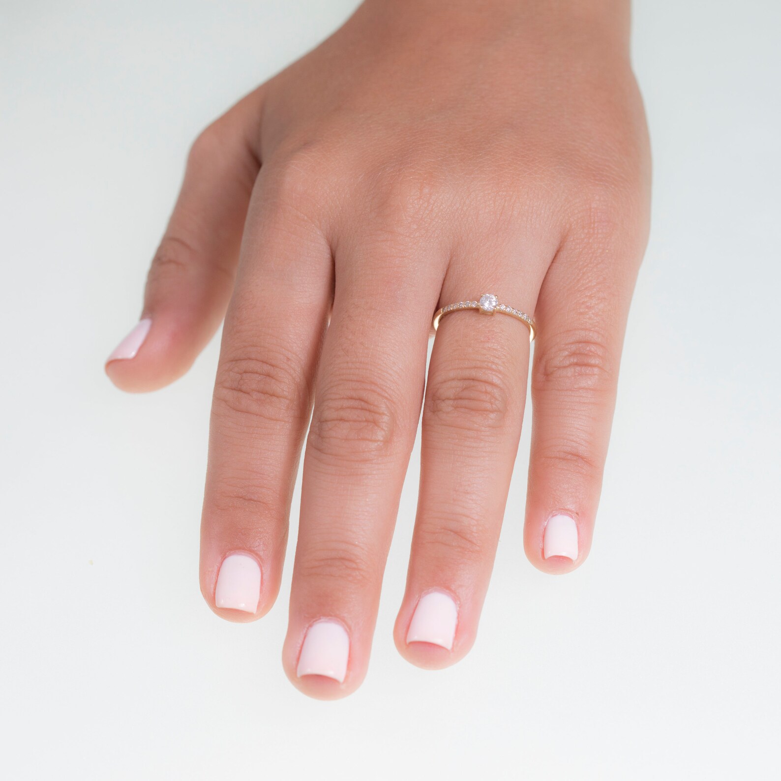 Dainty Engagement Ring Diamond Diamond Wedding Ring 14k - Etsy