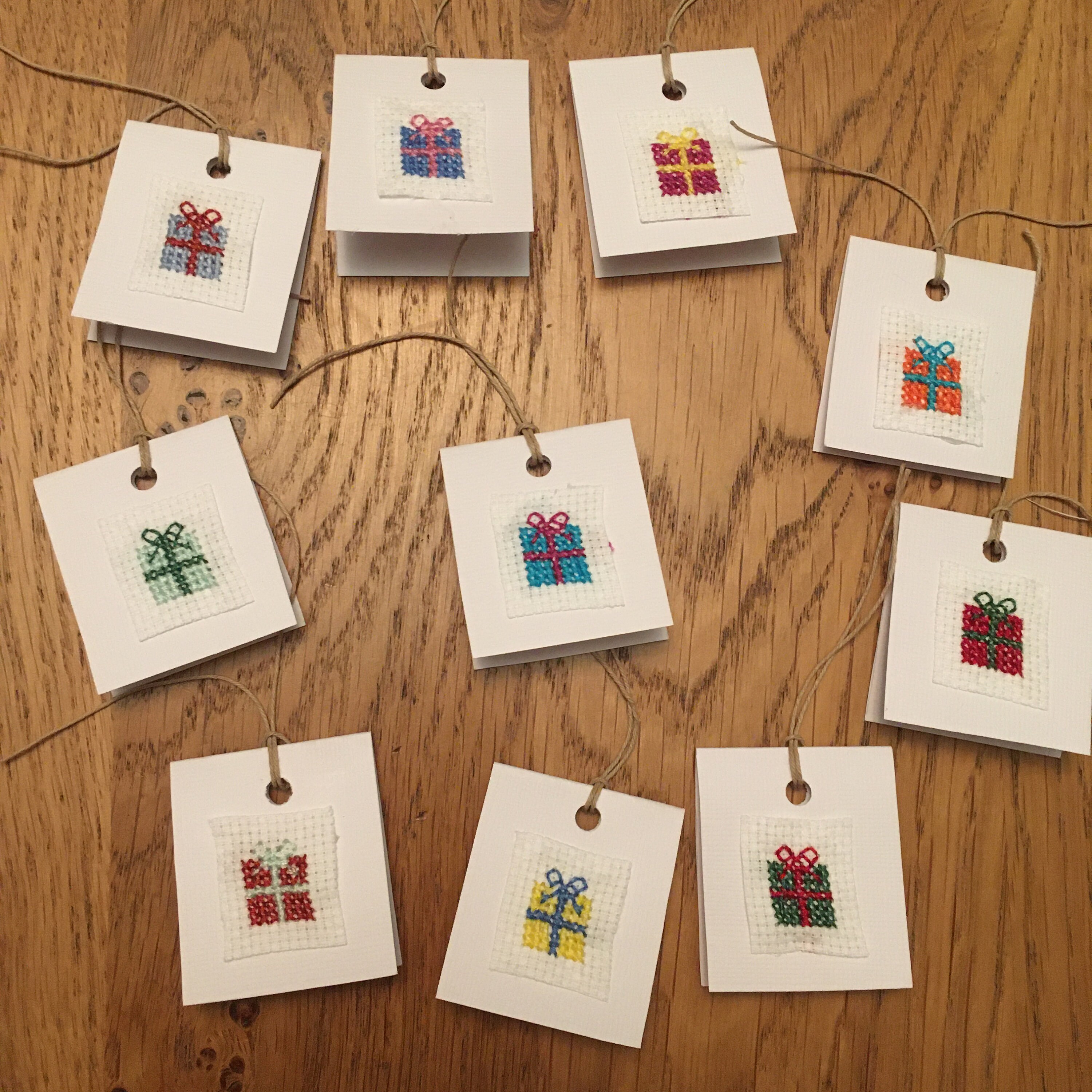 Cross Stitch Gift Tags Pack of 10 | Etsy