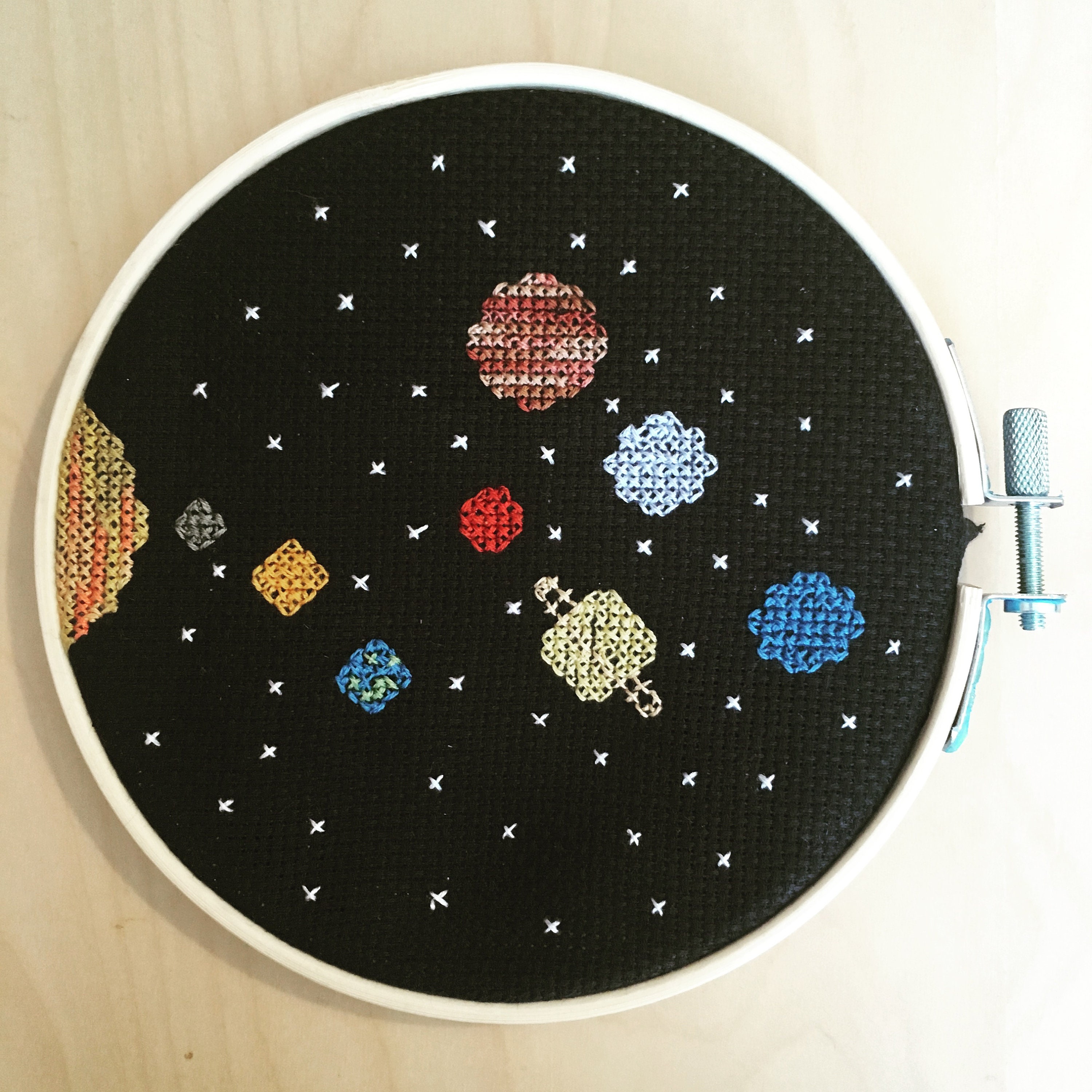Solar System Embroidery Hoop - Etsy