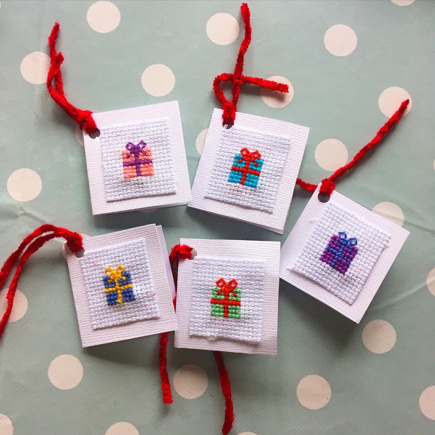 Cross Stitch Gift Tags Pack of 10 | Etsy