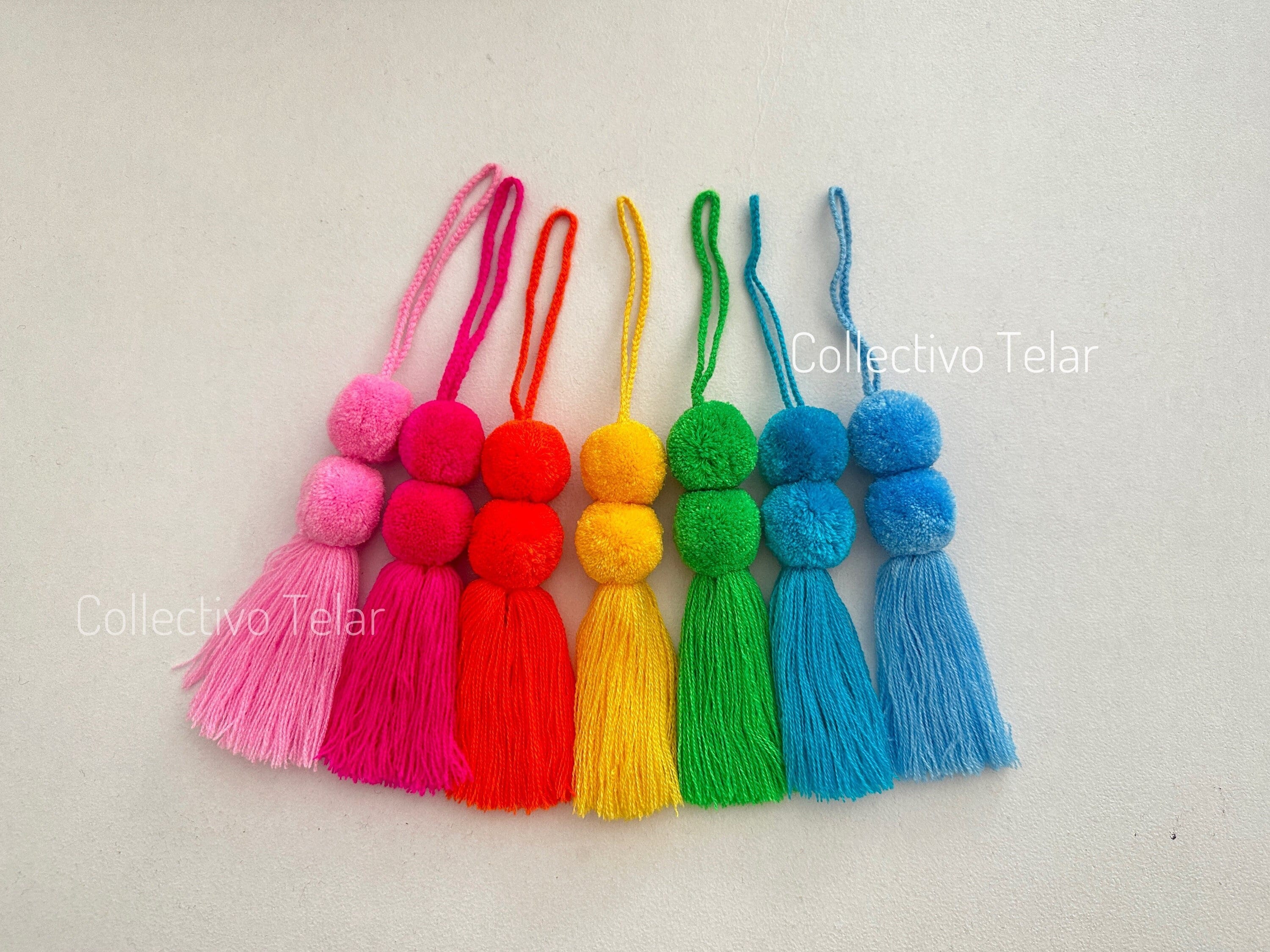 Pom Tassel Bag Charm, Mexico Tassel for Handbag, Pom Tassel for Purses ...