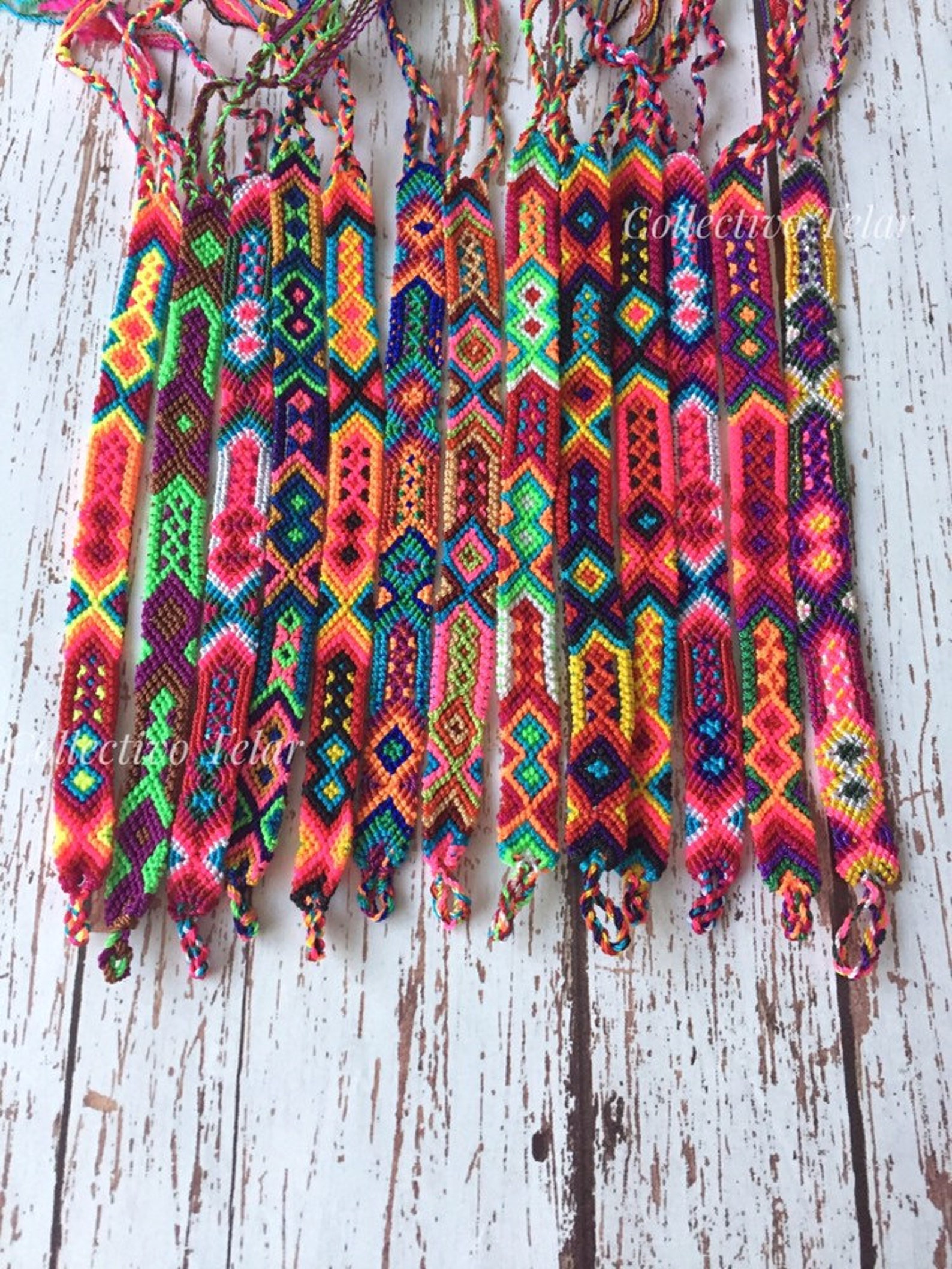 Mexico Friendship Bracelet ASSORTED Bracelet Set Macrame | Etsy