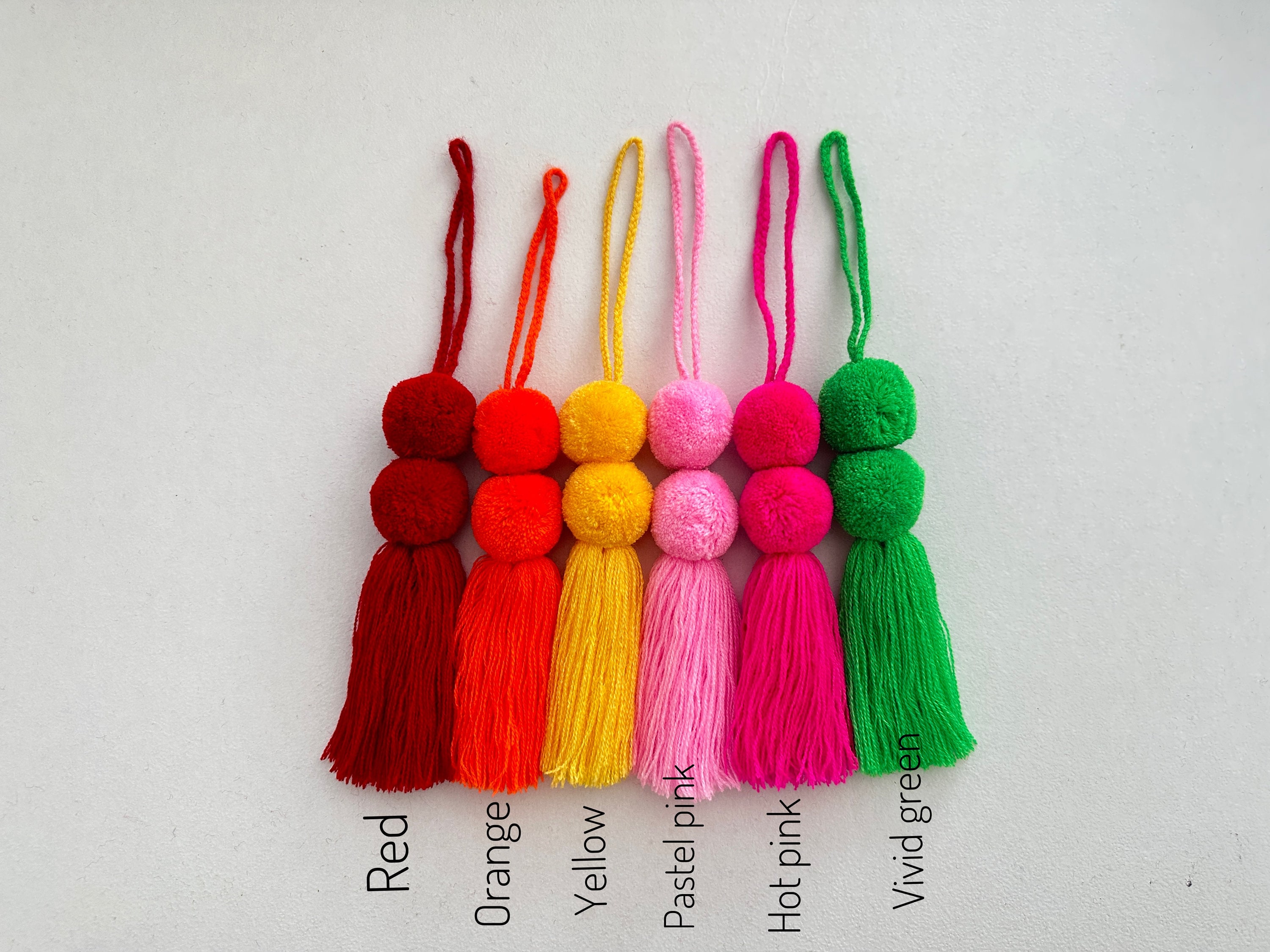 Pom Tassel Bag Charm, Mexico Tassel for Handbag, Pom Tassel for Purses ...
